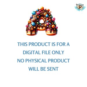 Donut Alphabet & Numbers Clipart | 36-piece Watercolor Set | Sweet ...