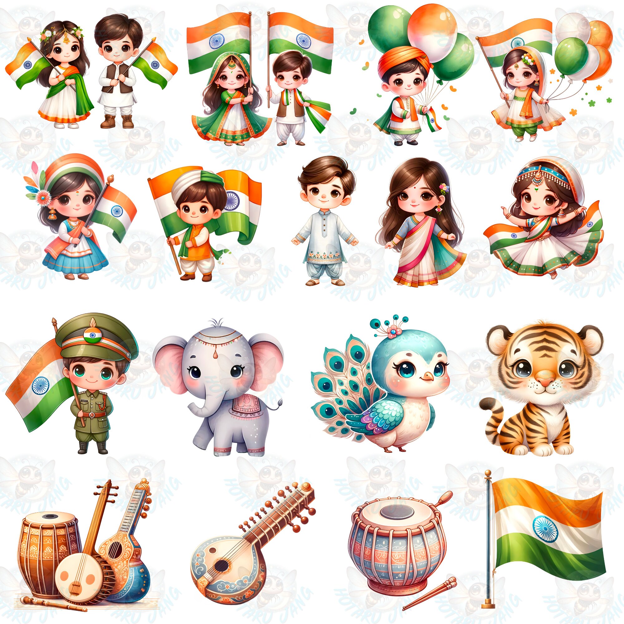 India Clipart, India Culture Clipart, Country Clipart, Travel Clipart ...