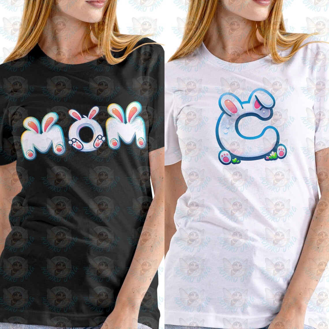 Bunny Alphabet Clipart: Easter PNG Designs (digital Download) - Etsy