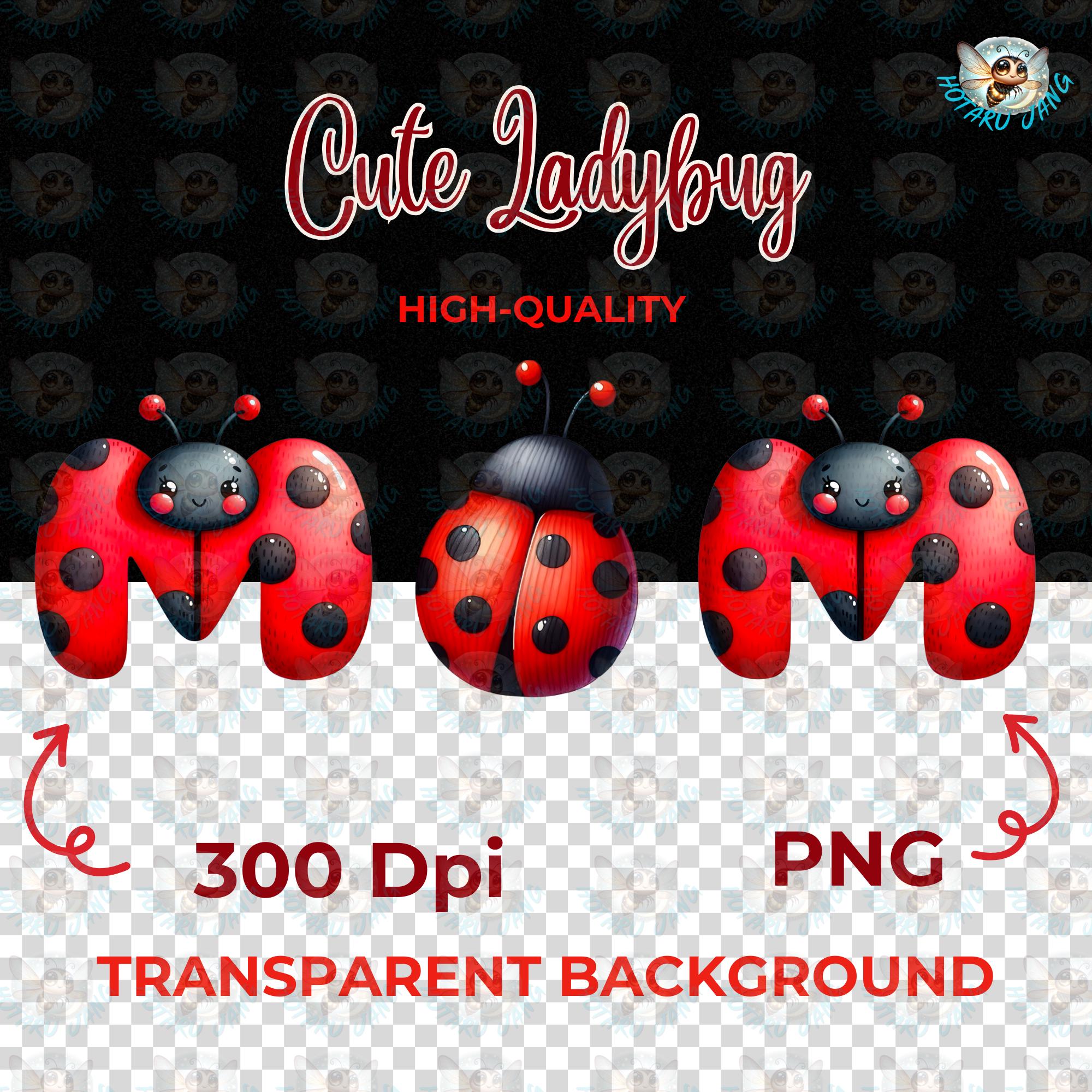 Ladybug Alphabet Clipart: Red & Black Polka Dot Numbers (digital ...