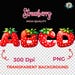 Strawberry Watercolor Alphabet & Numbers Clipart (digital Download) - Etsy
