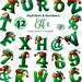 Christmas Elf Alphabet Clipart: Festive Holiday Letters & Numbers PNG ...