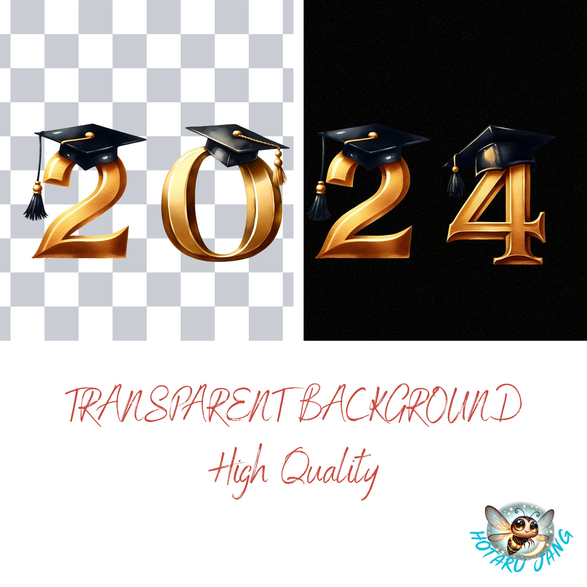 Watercolor Graduation Alphabet&number Clipart PNG 47 High-resolution ...