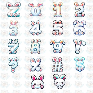 Bunny Alphabet & Numbers Clipart, Alphabet Clipart, Alphabett Png ...