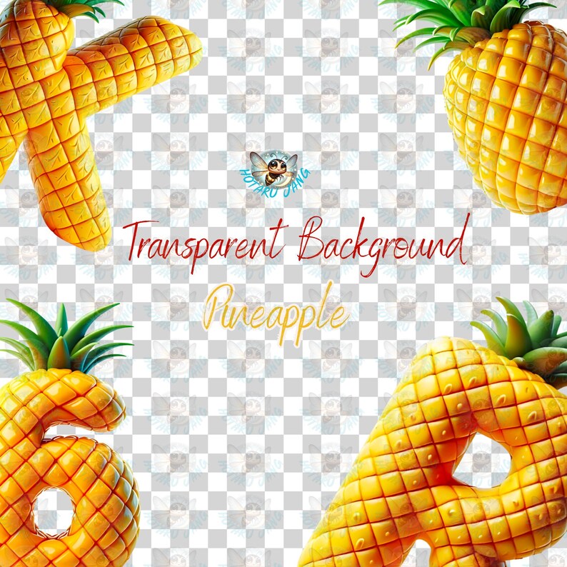 Pineapple Alphabet & Numbers, Fruit Alphabet, Summer, Fun, Kids Party ...