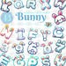 Bunny Alphabet Clipart: Easter PNG Designs (digital Download) - Etsy