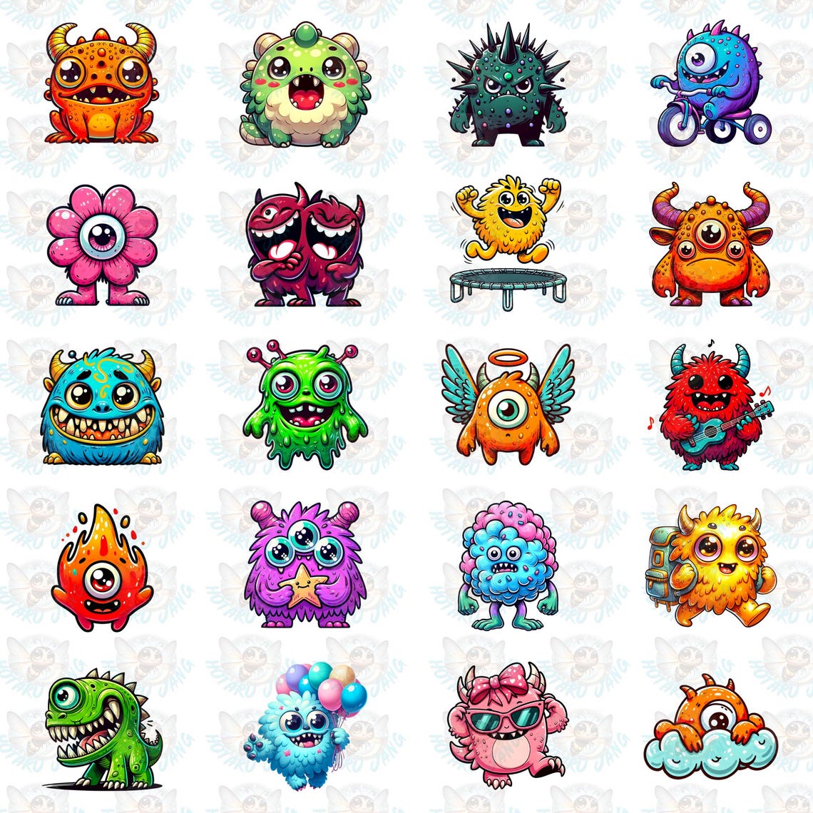 Monster Clipart, Whimsical Monsters PNG, Funny Monster, Whimsy Creature ...