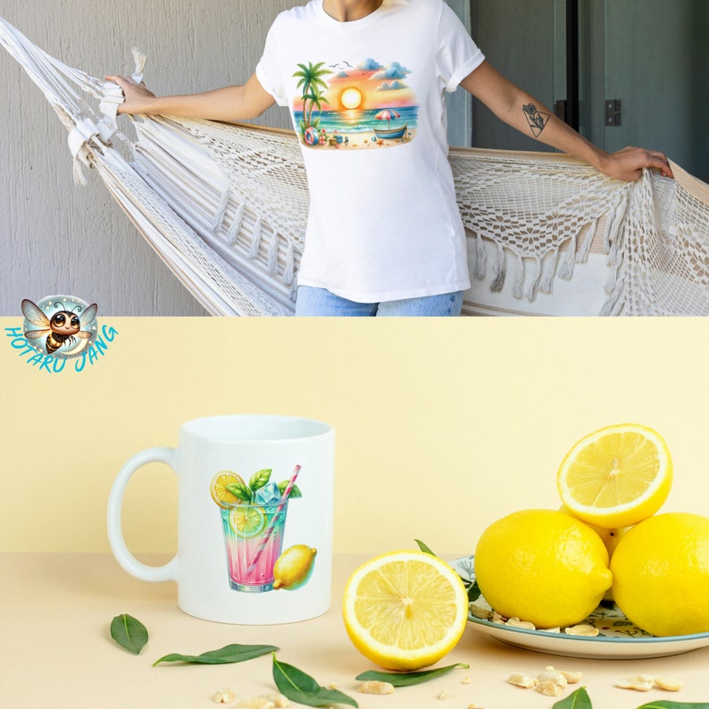 Watercolor Summer Beach Clipart, Summer Clipart PNG, Cute Pool Party ...