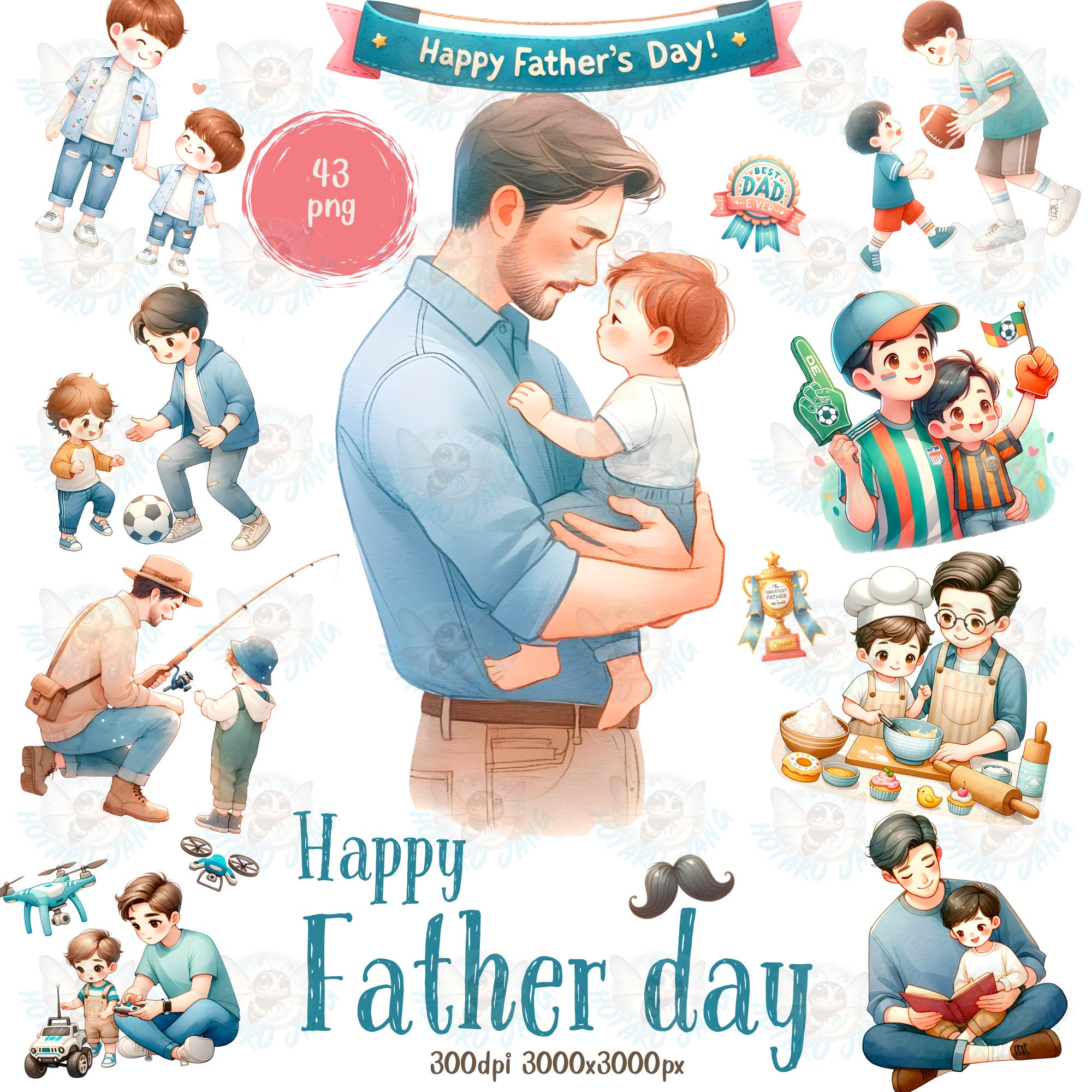 Father's Day Clipart, Dad Clipart, Super Dad Clipart, Father Clipart ...