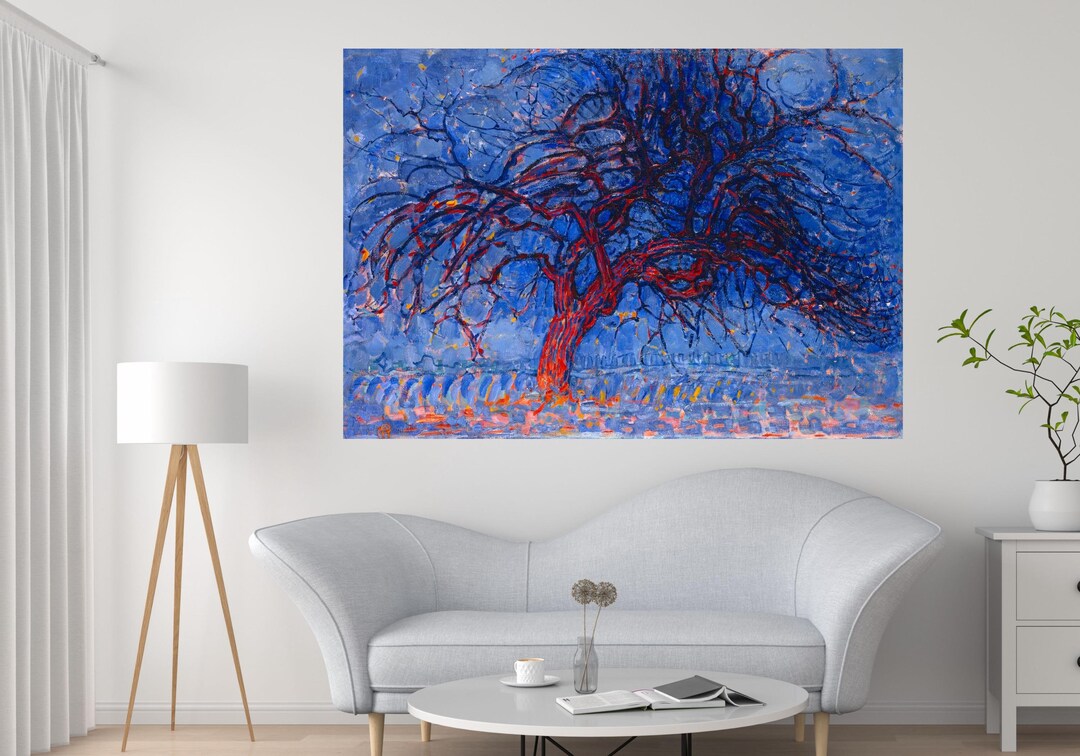 Piet Mondrian Avond (evening) the Red Tree Canvas Art Print, Mondrian ...