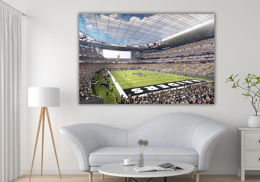 Las Vegas Raiders Stadium Wall Art, Raiders Bleachers View Stadium ...