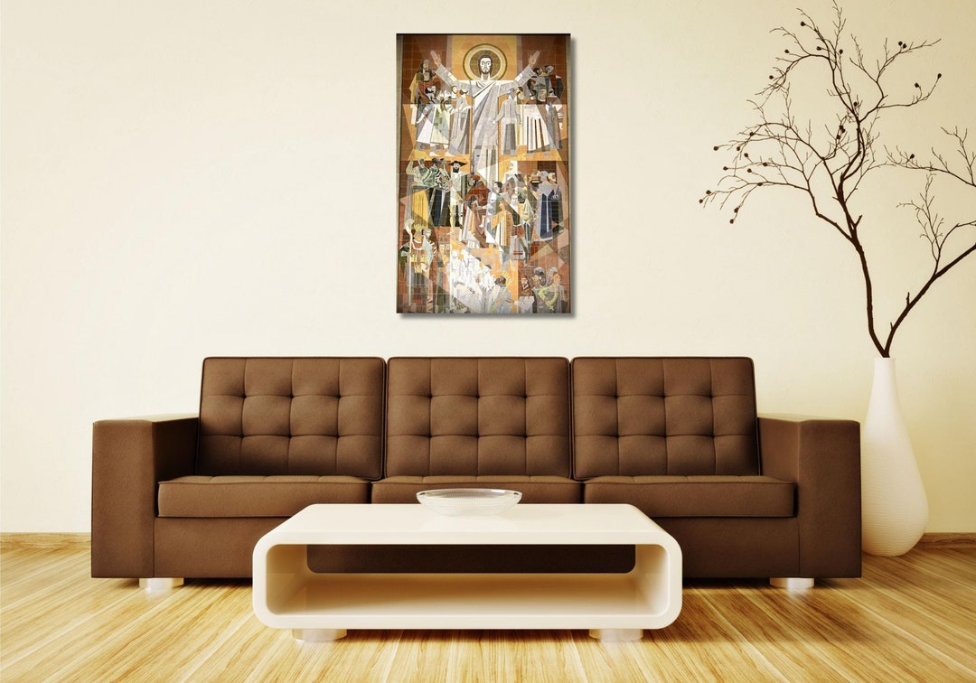Jesus Touchdown Canvas Art,touchdown Jesus Poster Print,notre Dame ...
