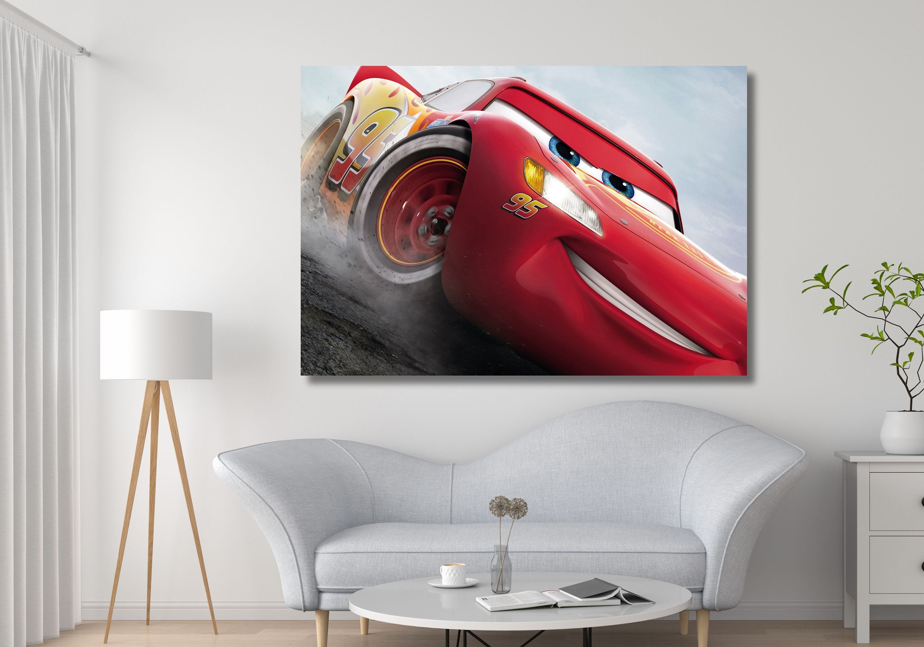 Cars Movie Wall Art, Cars Movie, Car Canvas, Cars Painting, Cars Race ...