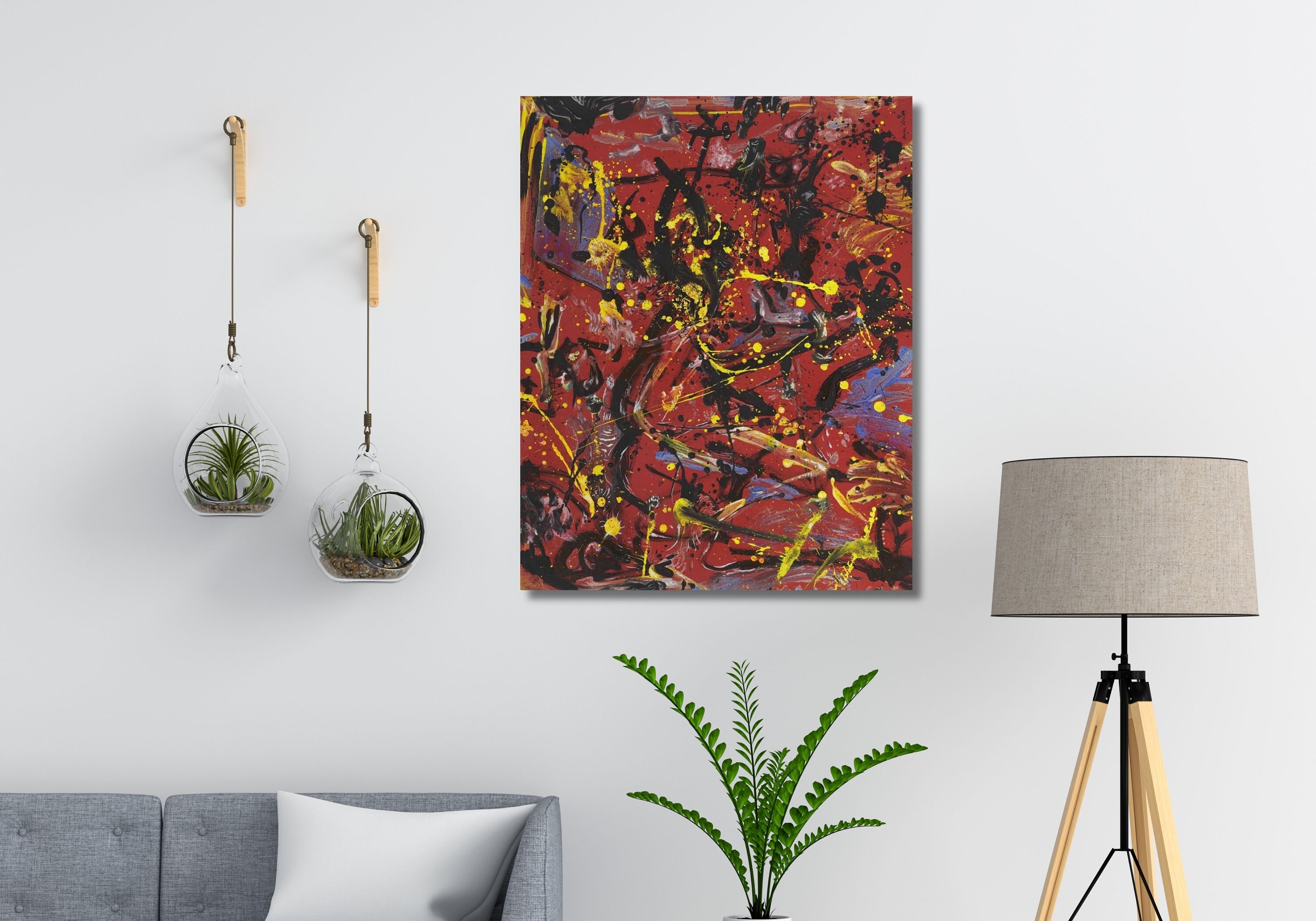 Jackson Pollock Canvas Wall Art Poster Jackson Pollock Convergence ...