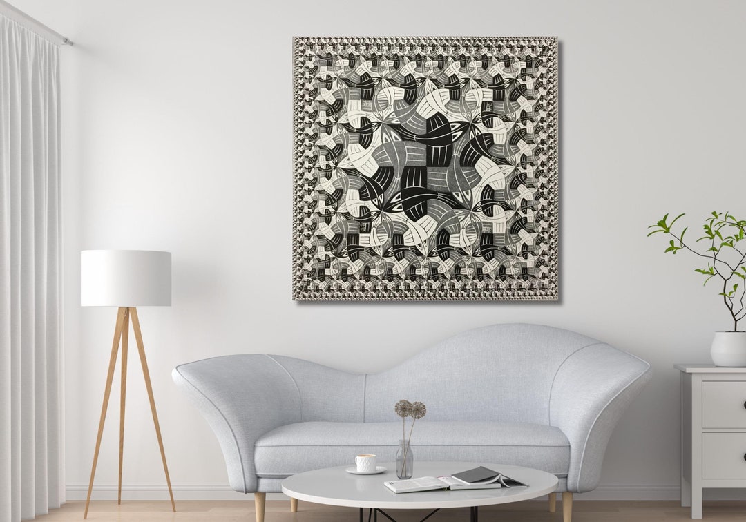 Maurits Cornelis Escher Square Limit Canvas Print Art, Escher Poster ...