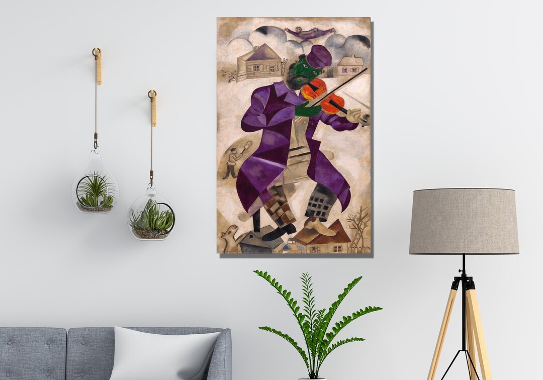 Marc CHAGALL Canvas,the Green Violinist by Marc Chagall Canvas Art ...