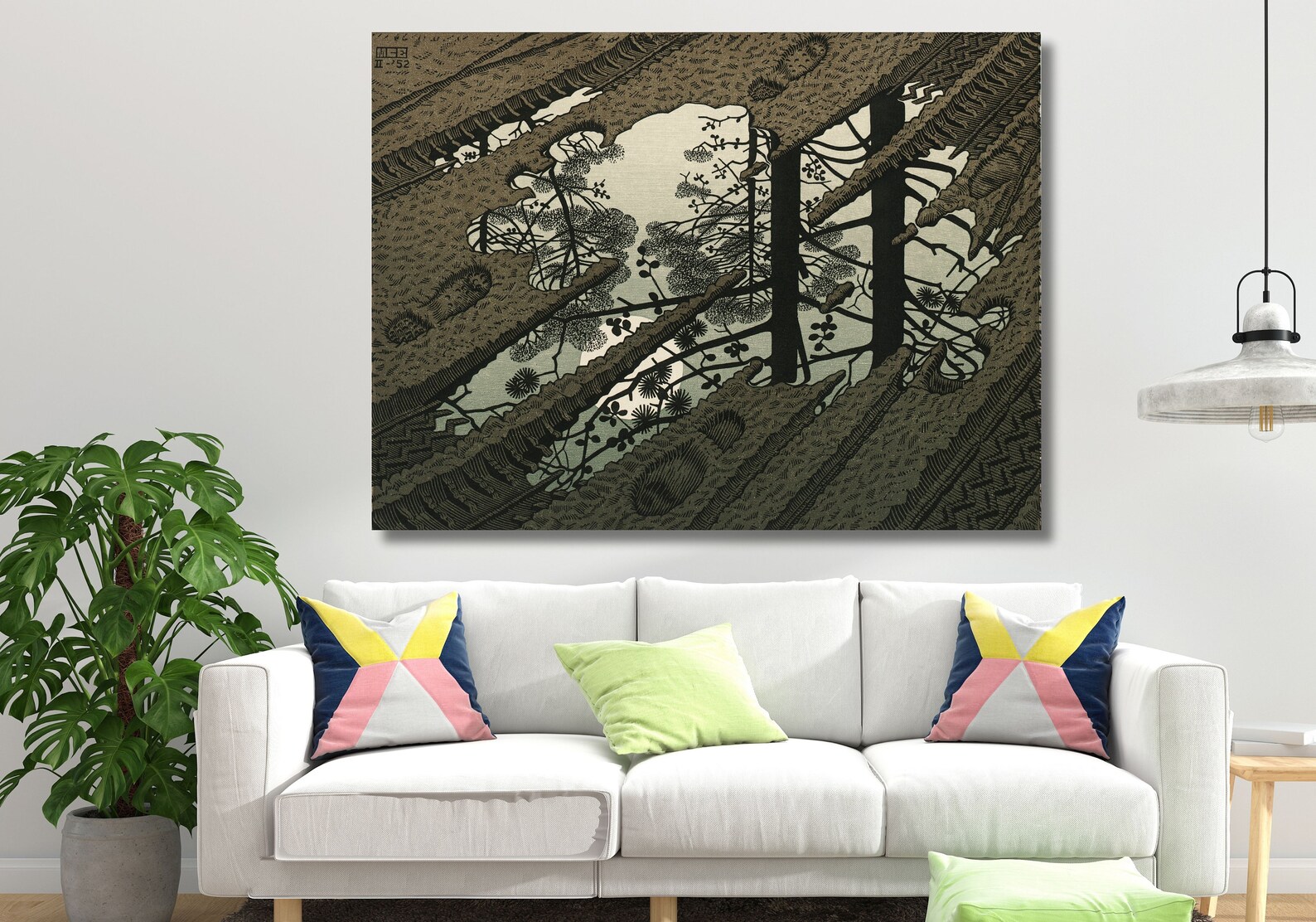 Maurits Cornelis Escher Canvas Art,maurits Cornelis Escher Puddle ...