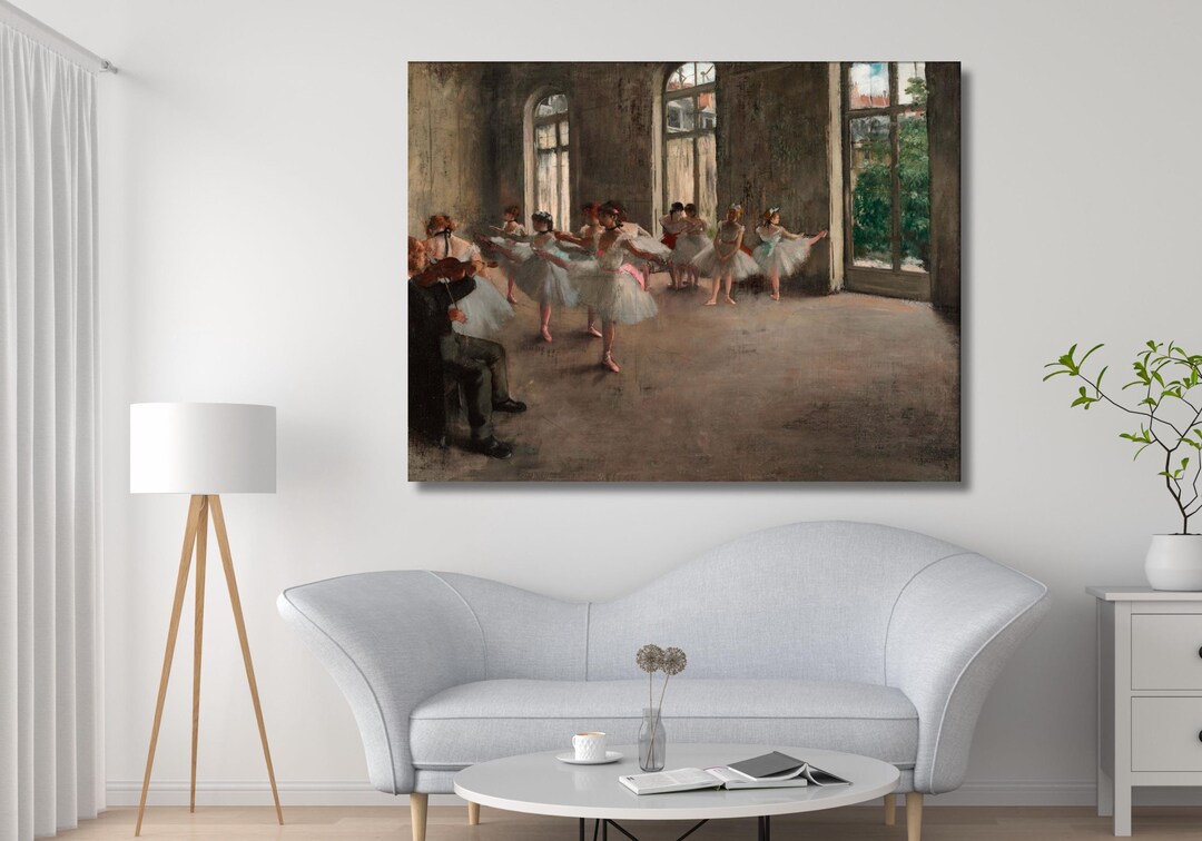 Edgar Degas Ballet Rehearsal Canvas Art,impressionist Ballerina ...