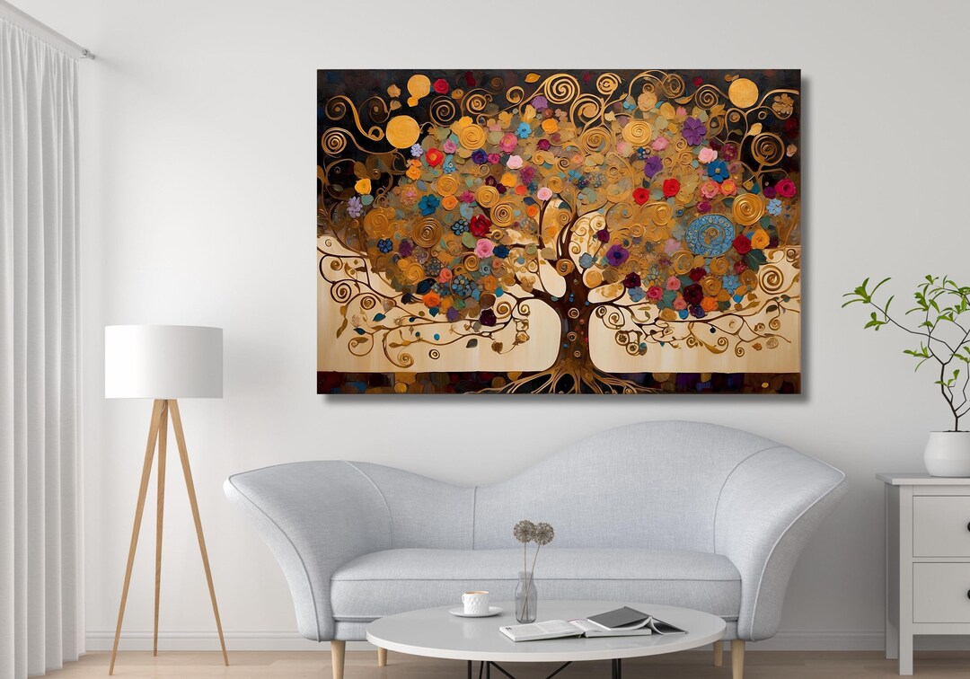 Gustav Klimt Style the Tree of Life Canvas Art,gustav Klimt Wall Art ...