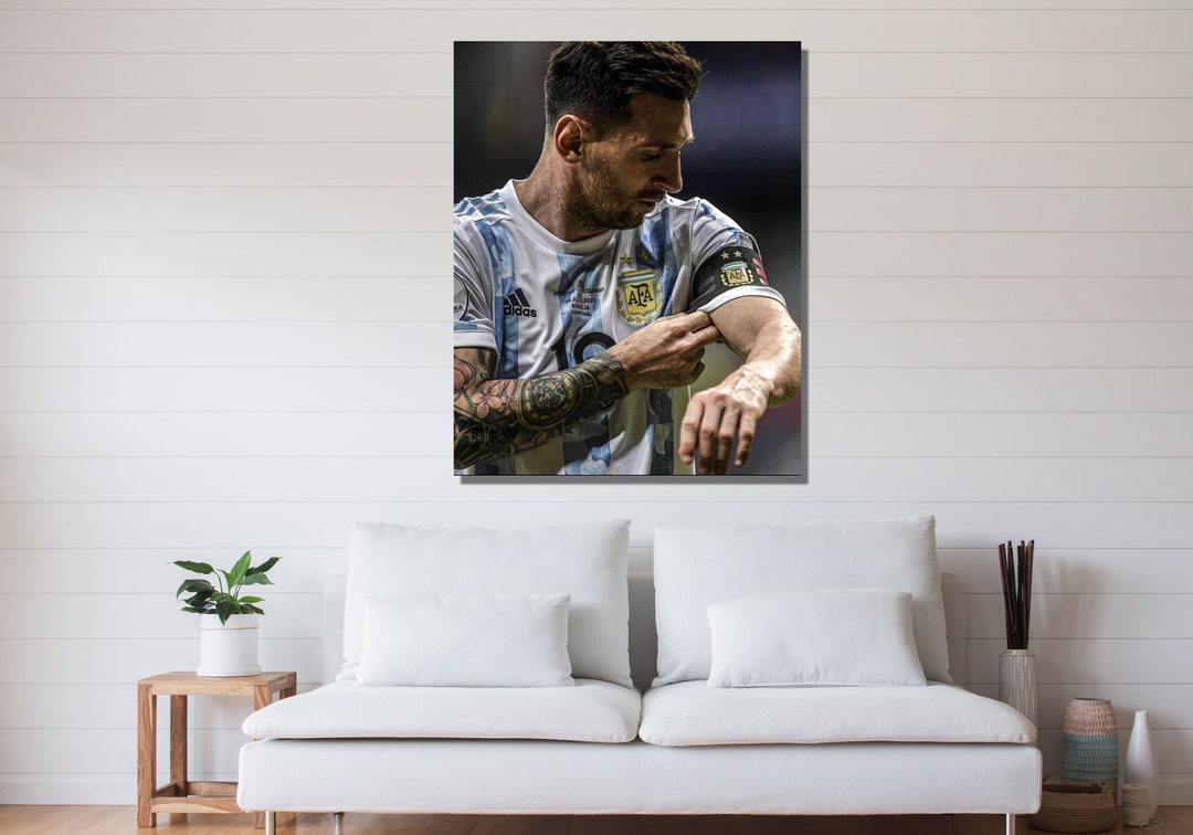 Lionel Messi Print, Lionel Messi Poster, GOAT Lionel Messi Canvas ...