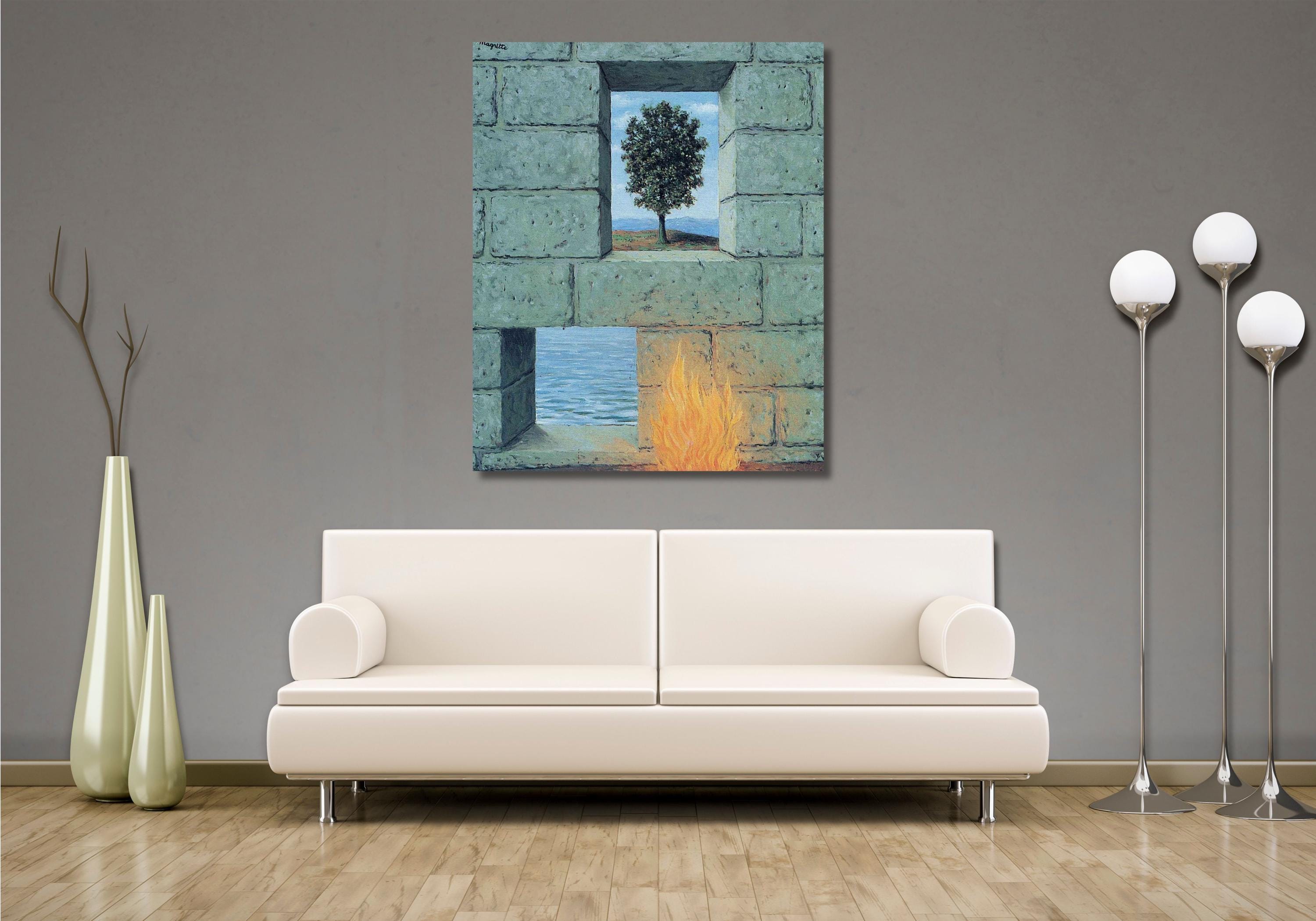 René Magritte Mental Complacency Canvas Wall Art,rene Magritte Canvas ...