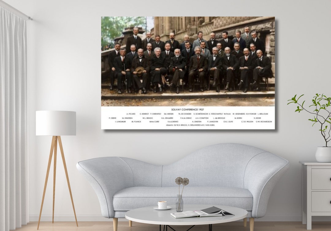 Vintage Physics Poster,solvay Conference 1927 Canvas,science Print ...