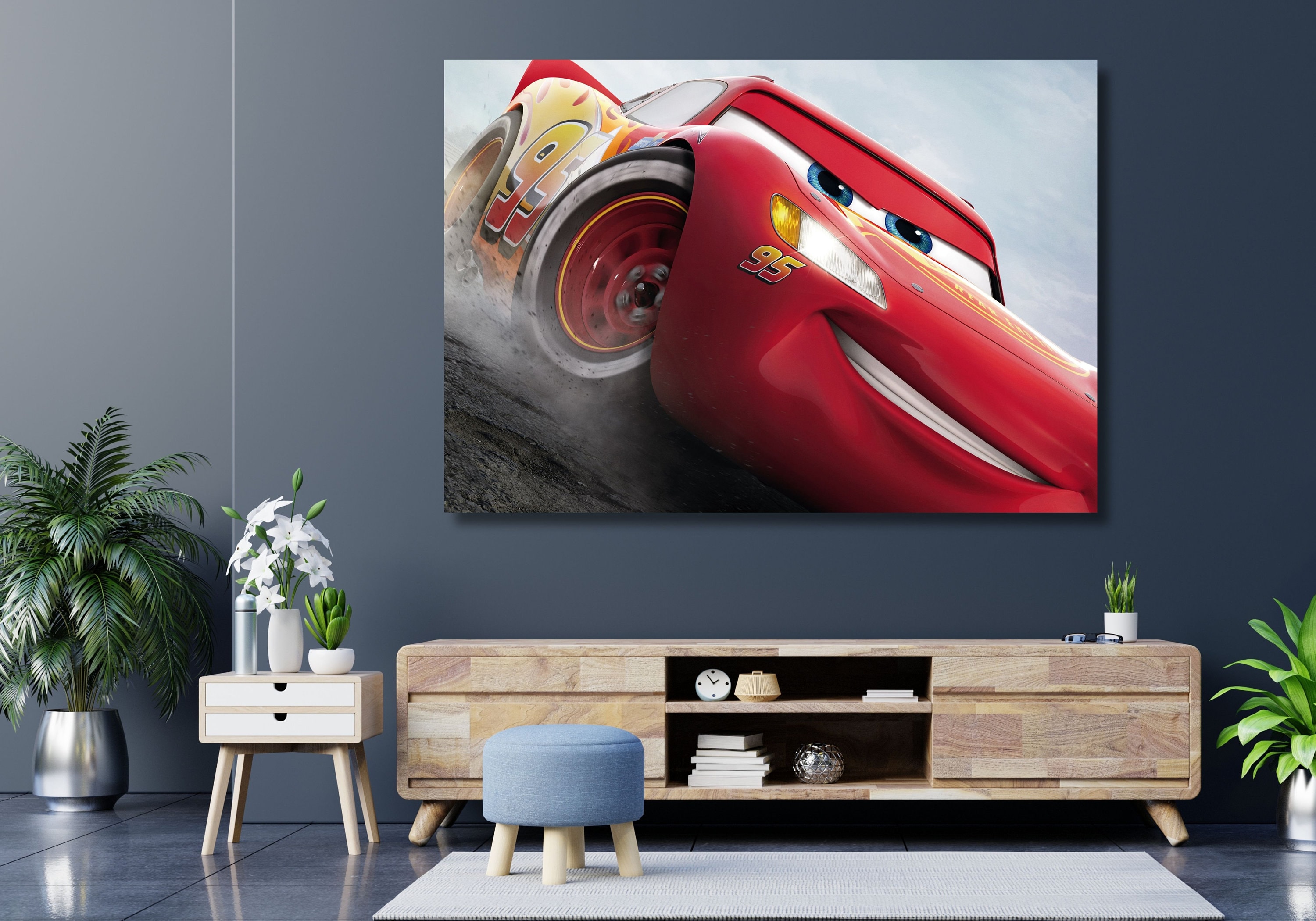Cars Movie Wall Art, Cars Movie, Car Canvas, Cars Painting, Cars Race ...