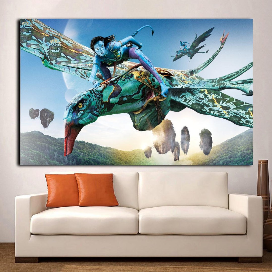 Avatar Water's Pat Canvas Art,blue Avatar Print Art,avatar 2 Water's ...