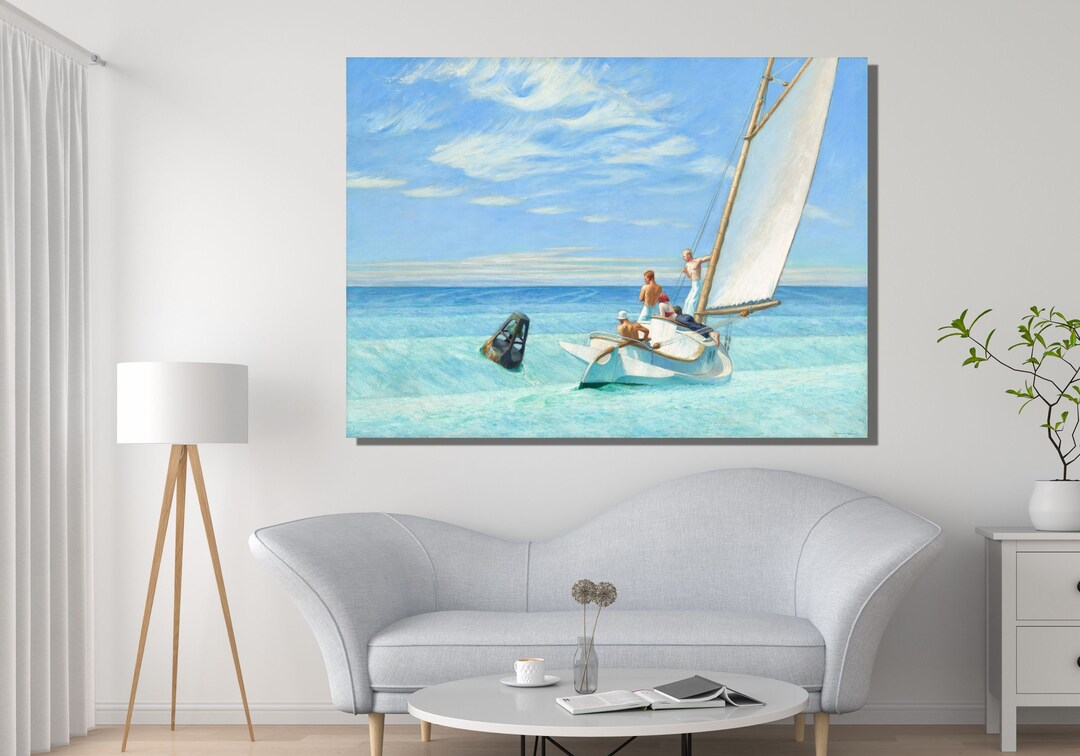 Edward Hopper Sailboat the Sea 1951 Canvas, Edward Hopper Art,edward ...