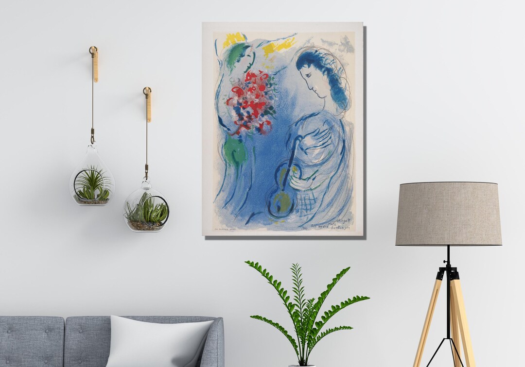 Marc CHAGALL Bride and Groom Canvas Wall Art, Marc CHAGALL Canvas ...