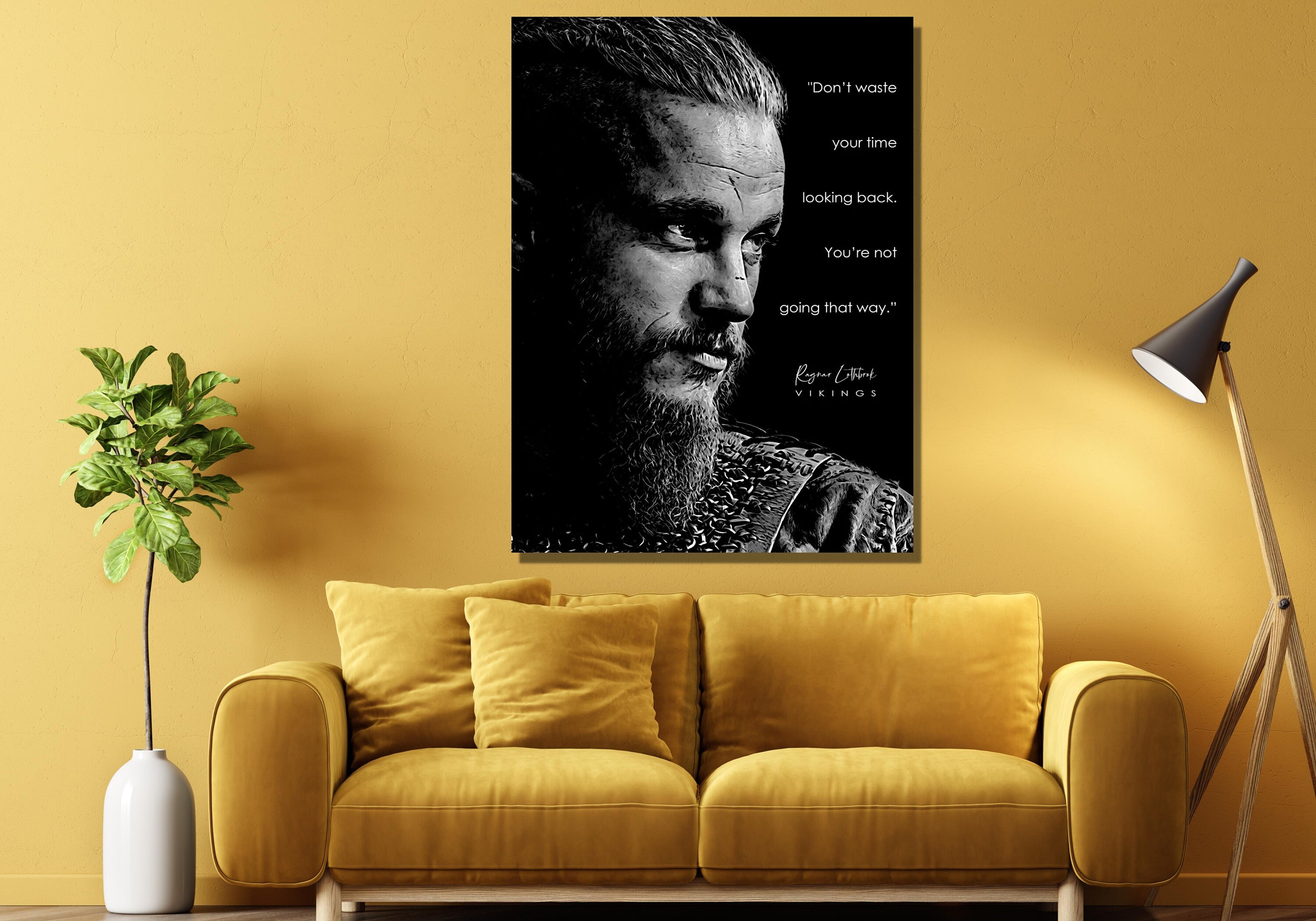 Ragnar Lodbrok Canvas Ragnar Lodbrok Painting Viking Canvas - Etsy
