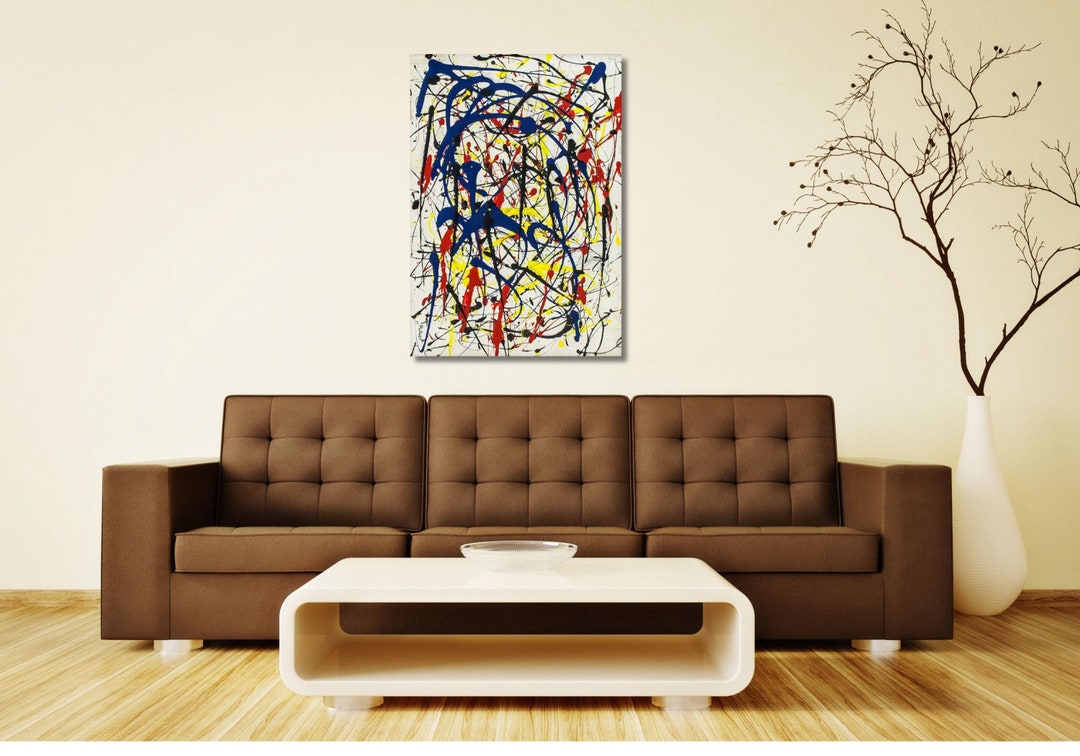Pollock Extra Large Canvas Wall Art,jackson Pollock the Tea Cup Canvas ...