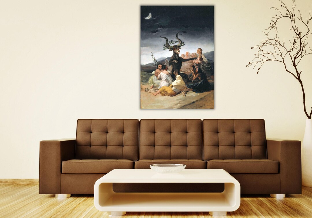 The Witches' Sabbath Francisco Goya Canvas Painting, the Big Goat by ...