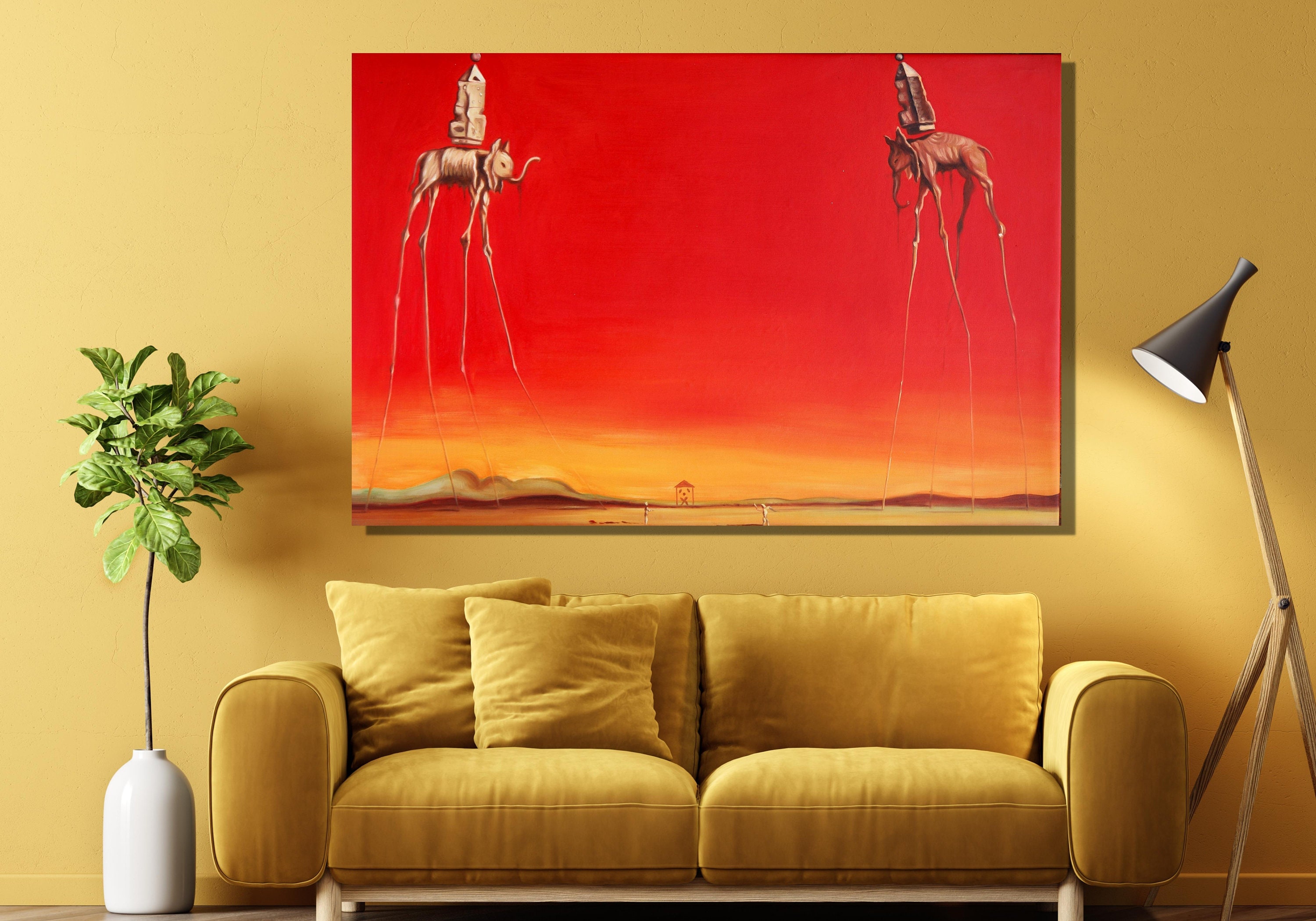 Salvador Dali the Elephants 1948 Canvas Wall Art,dali Wall Art,salvador ...
