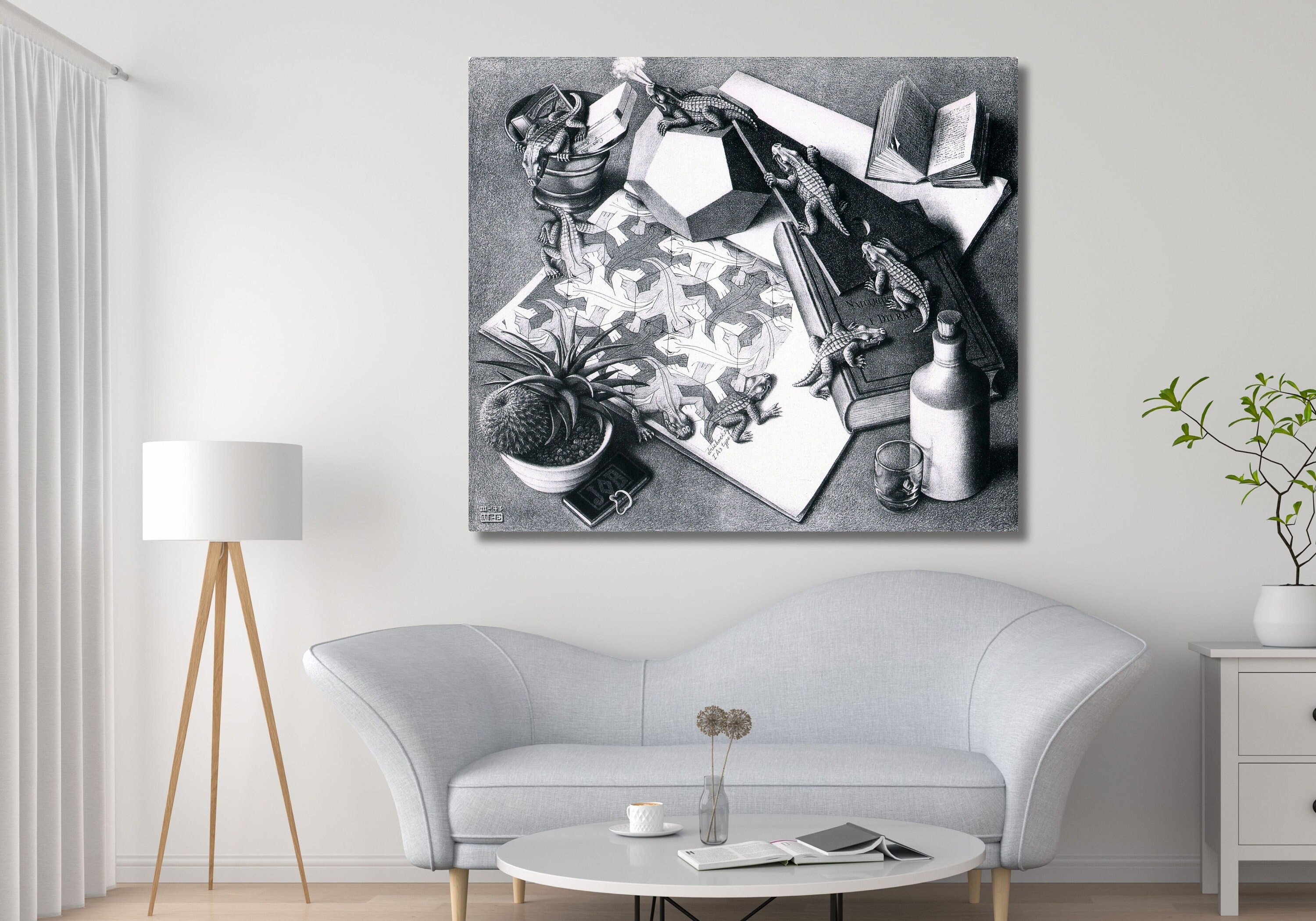 Relativity by Maurits Cornelis Escher Canvas Art, Escher Poster,op Art ...