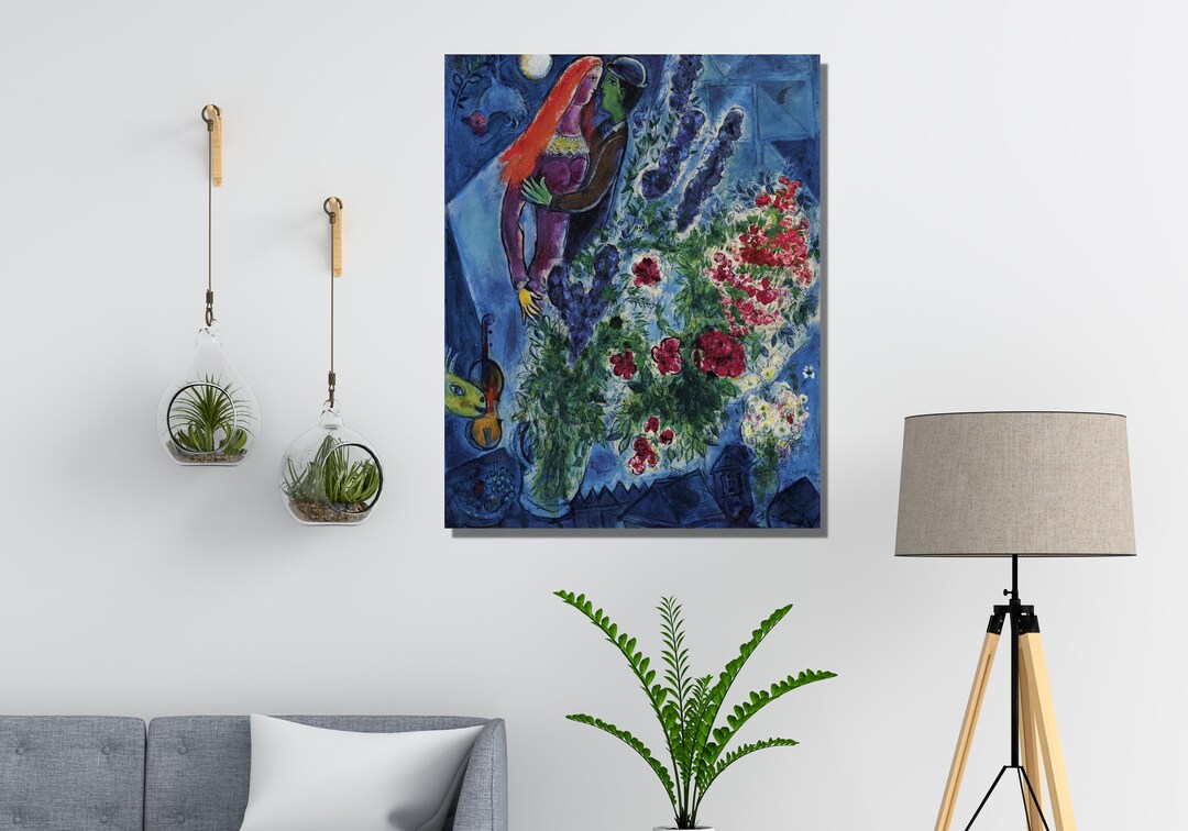 Marc CHAGALL Canvas, Marc CHAGALL Bride and Groom Canvas Wall Art ...