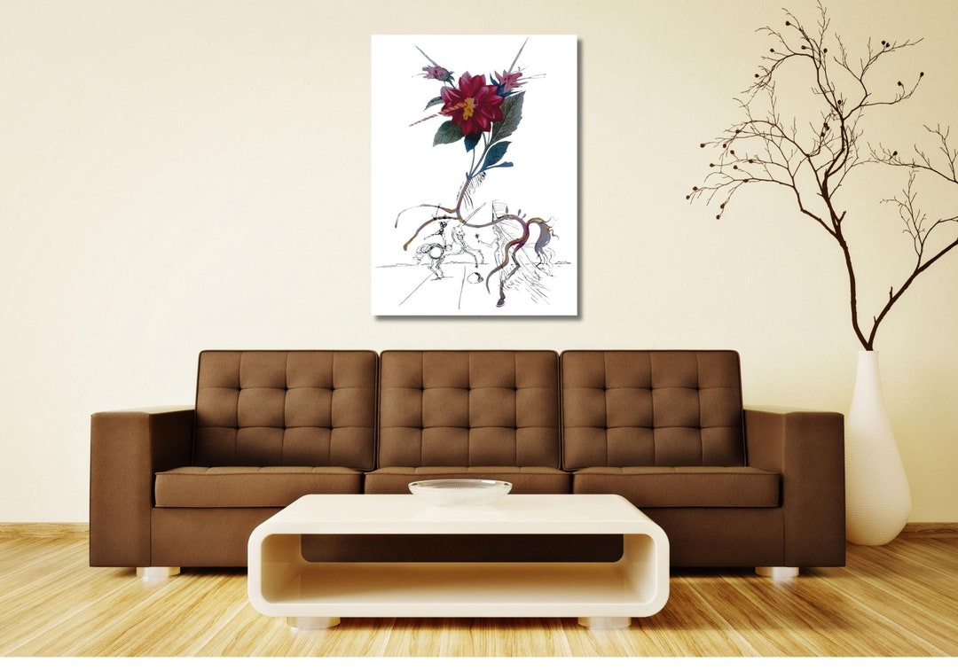 Salvador Dali Print, Salvador Dalí Flordali Dahlia Canvas, Salvador ...