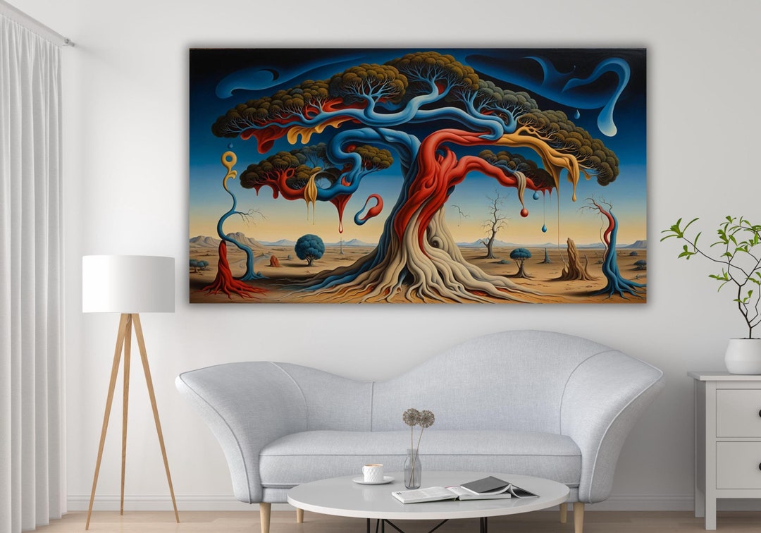 Tree of Life Style Salvador Dali Style Canvas, Salvador Dali Style ...
