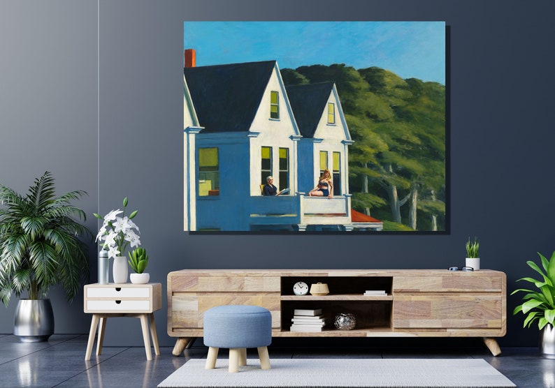 Edward Hopper Print,edward Hopper Reproduction Canvas Wall Art Print ...