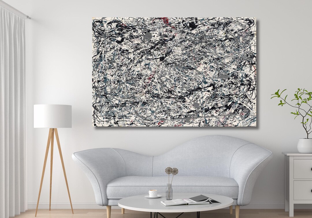 Jackson Pollock No 19 Abstract Canvas Wall Art,pollock Canvas Print Art ...