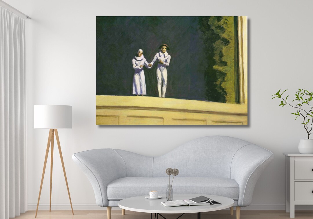 Edward Hopper Two Comedians Canvas Wall Art,edward Hopper Canvas,edward ...