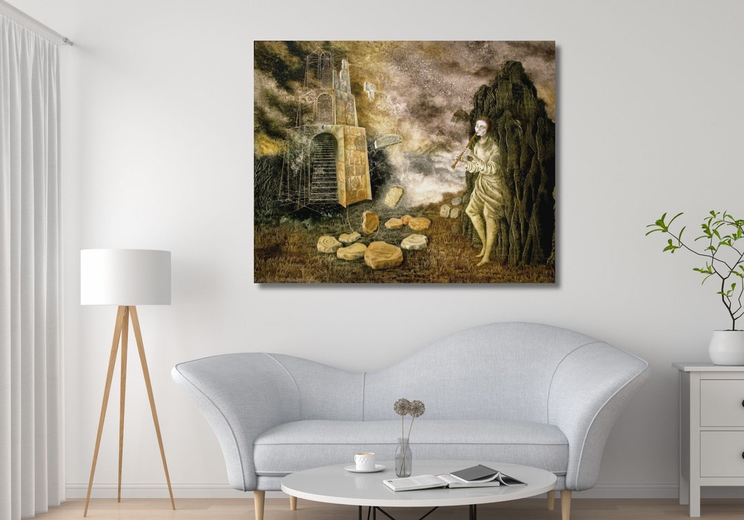 Remedios Varo Canvas,varo Flautist Canvas,cat Paradise by Remedios Varo ...