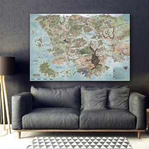 Dungeons & Dragons Canvas,dungeons and Dragons Map Wall Art, Dungeons ...