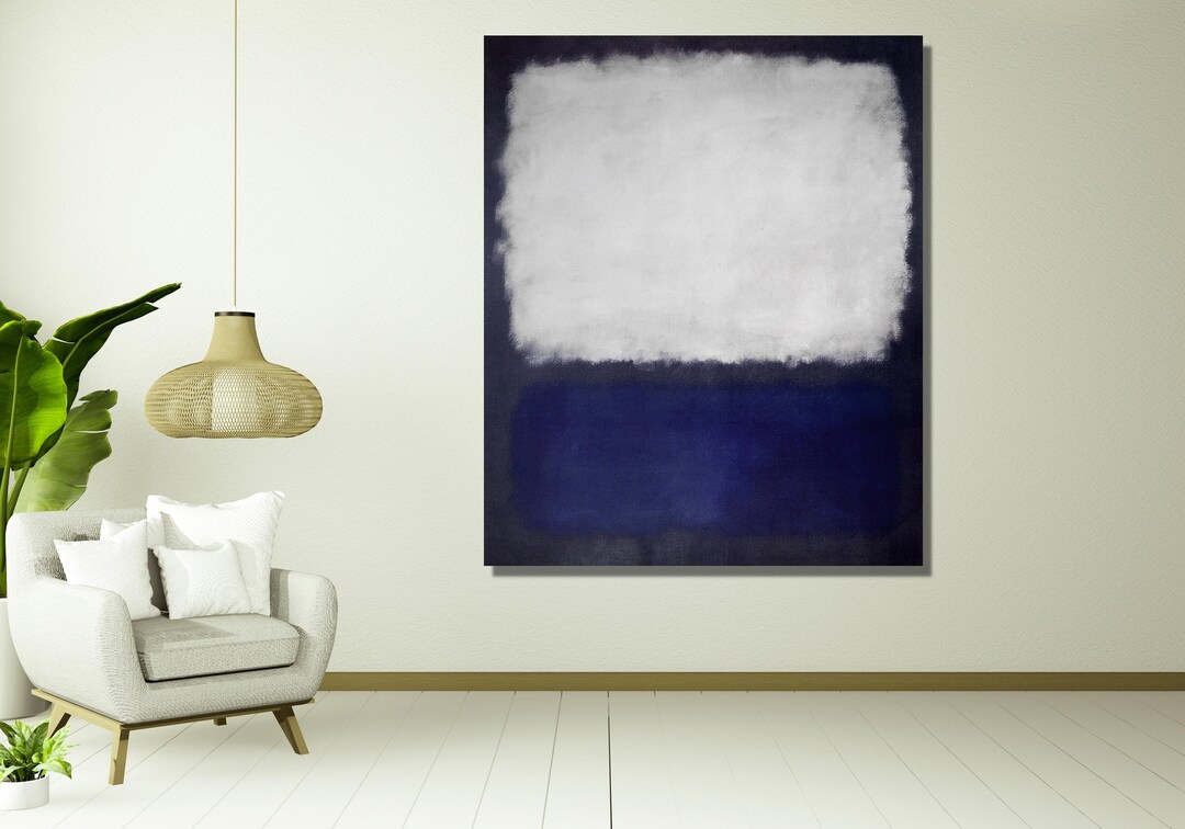 Mark Rothko Reproduction Blue and White Canvas, Rothko 1961 Art, Mark ...