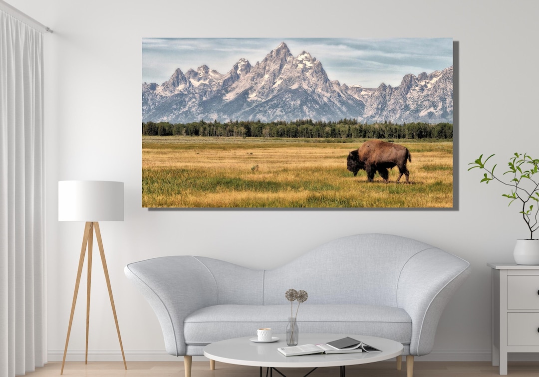 Buffalo Poster Buffalo Painting Buffalo Canvas Wall Art Buffalo Wall ...