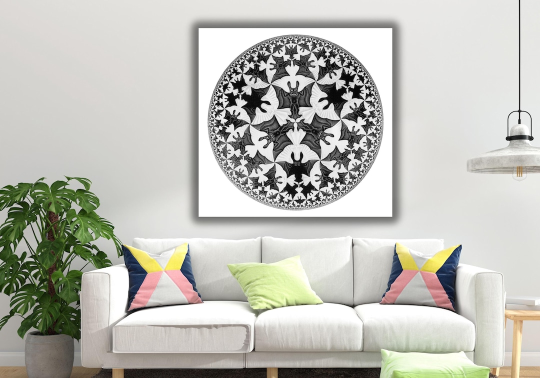 Bats Circle Limit by Maurits Cornelis Escher Canvas Print, Escher ...