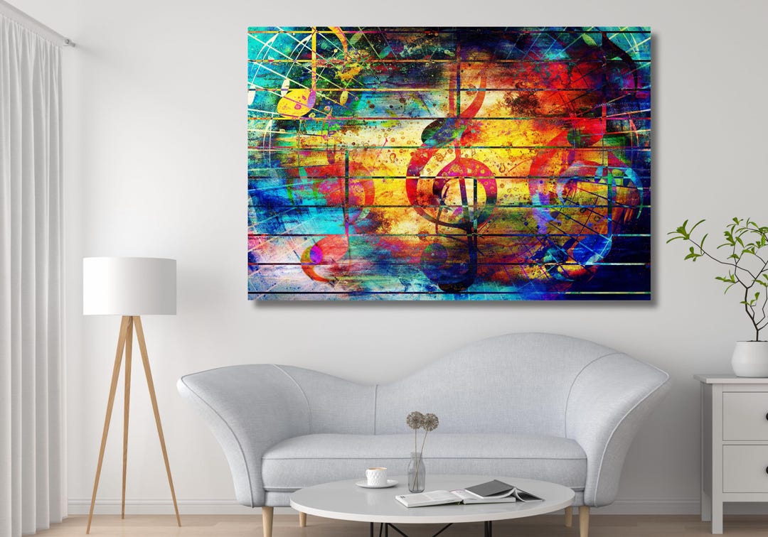 Music Note Painting Decoration,music Note Canvas Wall Art Painting ...