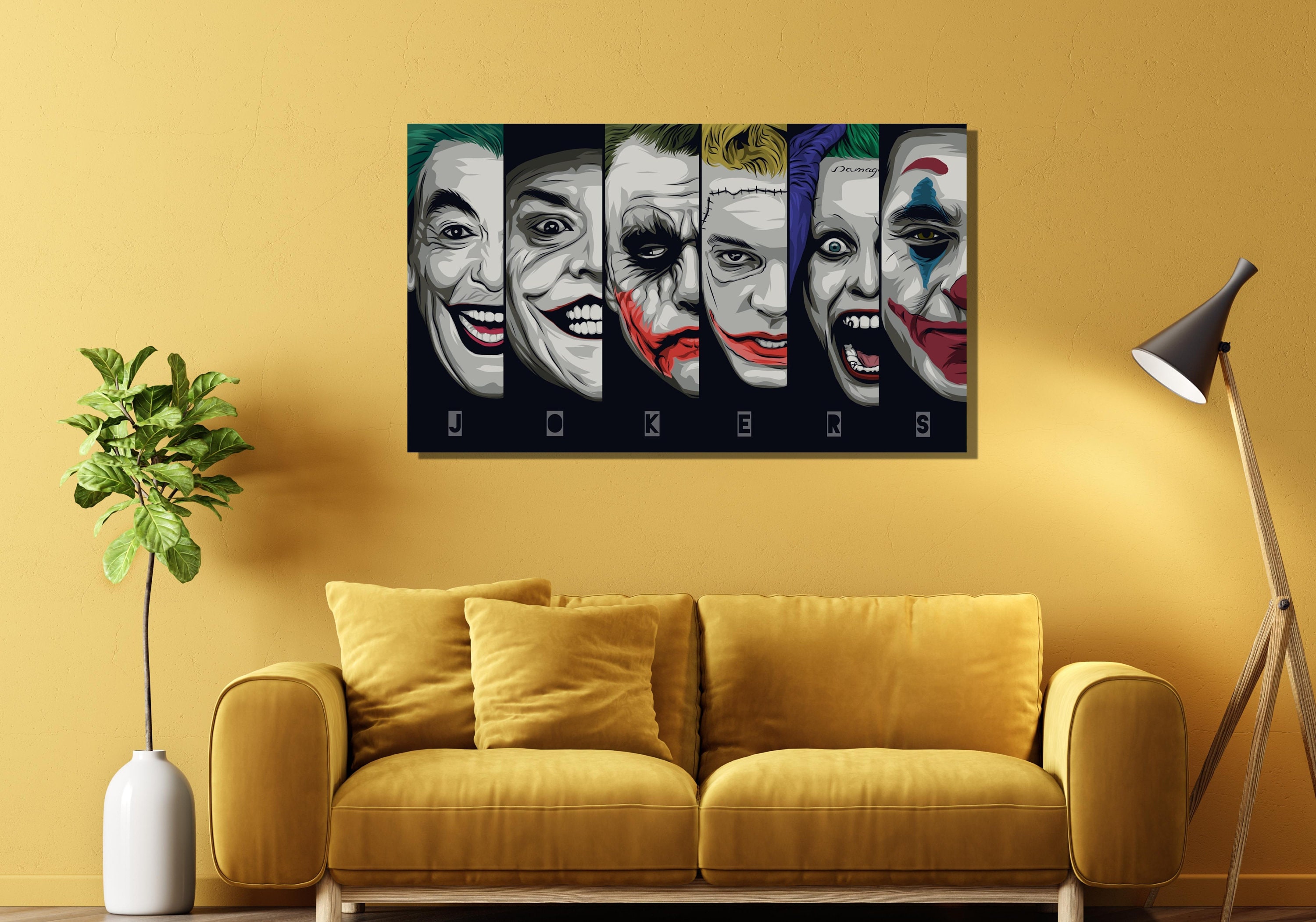 Joker Painting All Jokers Canvas Art Joker Canvas Wall Art Joker Wall ...