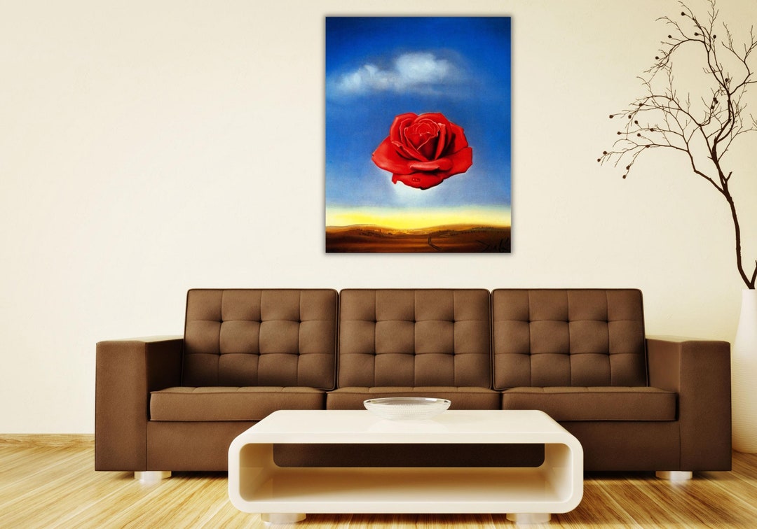 Salvador Dali Rose Painting Print Poster,meditative Rose Canvas Print ...