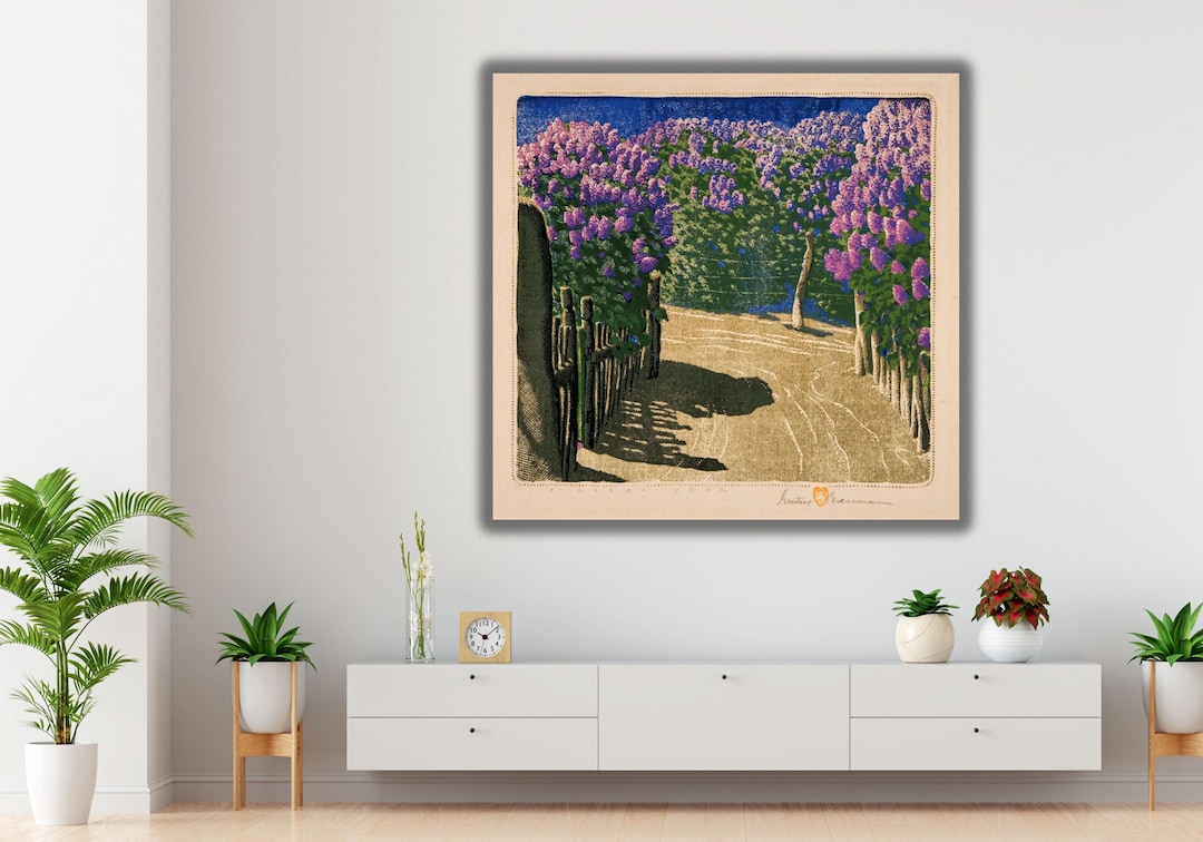 Gustave Baumann Print, A Lilac Year,botanical Fine Art, Modern Canvas ...